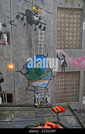The Walled Off Hotel, The World Of Bansky museum, Paris, France, Europe ...