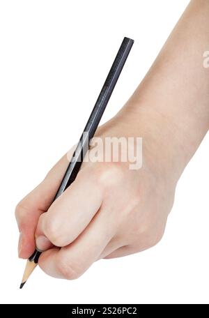 hand drafts by black pencil isolated on white background Stock Photo ...