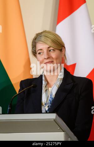Canadian Foreign Minister Melanie Joly shakes hands with U.S. Secretary ...