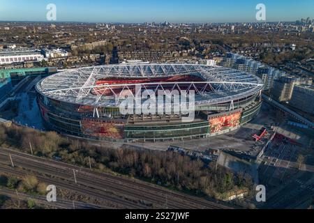 Aerial view of the Emirates Stadium, home of Arsenal football club ...