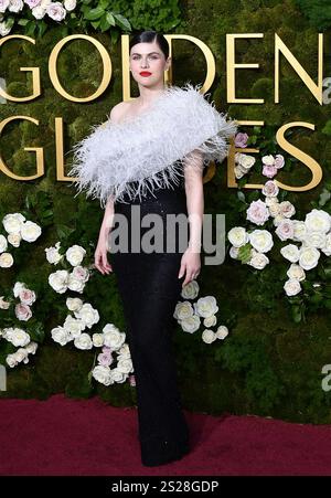Alexandra Daddario attends the 82nd Annual Golden Globe Awards at The ...