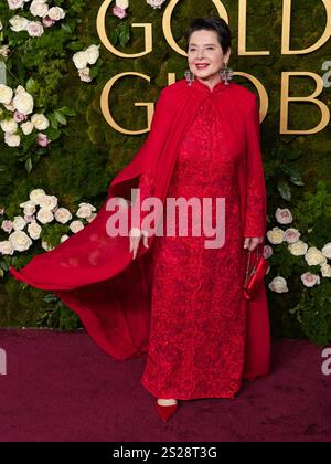 Ca. 05th Jan, 2025. Isabella Rossellini at arrivals for 82nd Golden ...
