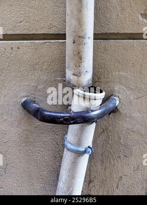 Defective drainage pipes, symbol photo for breakdown, problems, errors ...