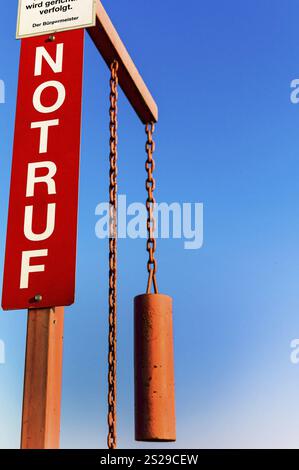 Sign Emergency call, Symbolic photo for emergencies and rescue services ...