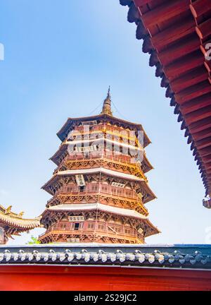 The Wooden Pagoda of Ying County in Shuozhou City, north China's Shanxi ...