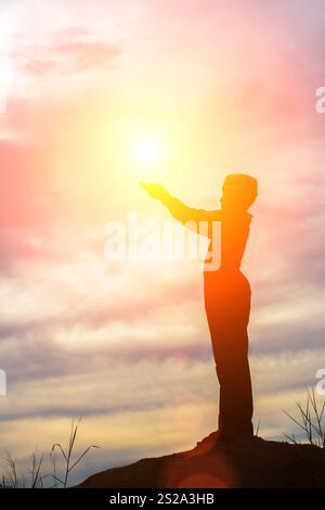 Boy Islam are blessings from Allah Stock Photo - Alamy