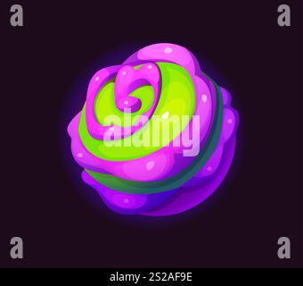 green planet space outer sticker icon Stock Vector Image & Art - Alamy