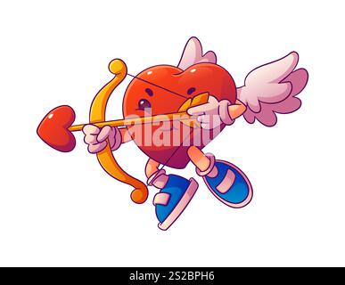 heart love with arrow kawaii character Stock Vector Image & Art - Alamy