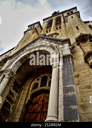 Aix-les-Bains, France - December 11th 2012 : facade of a building in ...