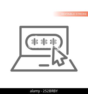 masked line icon, outline symbol, vector illustration, concept sign ...