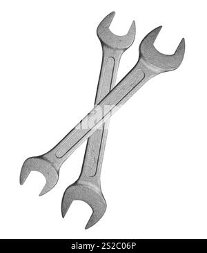Two different wrenches isolated on white background Stock Photo - Alamy