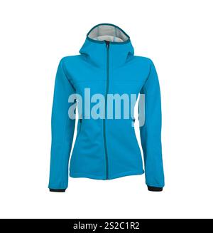 Blue quilted jacket isolated on white background Stock Photo - Alamy
