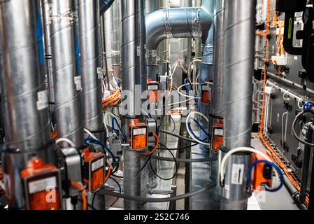 Industrial HVAC System with Automated Controls, Wiring, and Metal ...