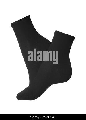 Black socks close-up on a white background Stock Photo - Alamy