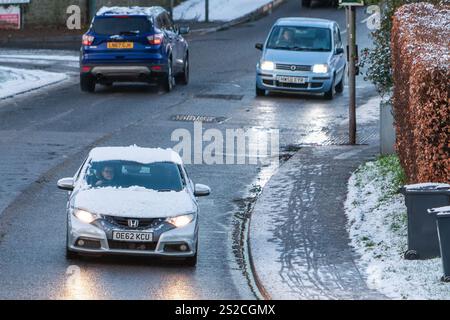 Chippenham, Wiltshire, UK. 7th Jan, 2025. Drivers are pictured in ...