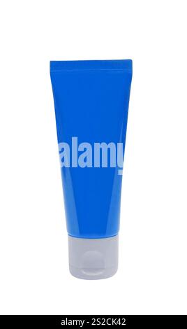 The dark blue tube isolated on white Stock Photo - Alamy