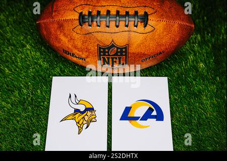 LOS ANGELES, JANUARY 6, 2025: Minnesota Vikings vs. Los Angeles Rams ...