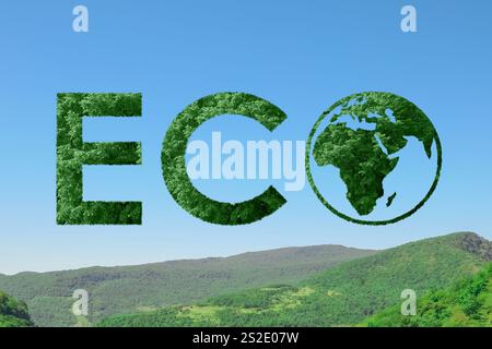 Word world with Earth planet instead of letter O. Elements of this ...