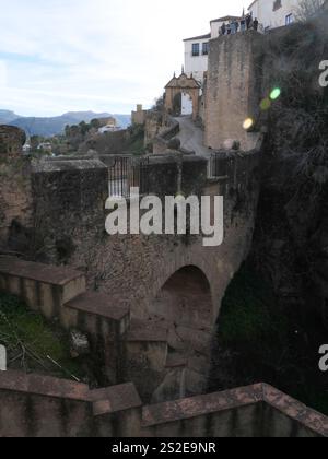 View from above of the historic Puente Viejo in Ronda Spain Stock Photo ...