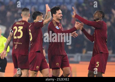 Gianluca Mancini of A.S. Roma and Evan Ndicka of A.S. Roma during the ...