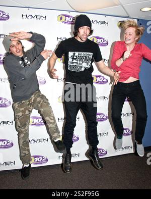 Evan West, Mookie Clouse and Chad Blashford of the rock band New Hollow ...