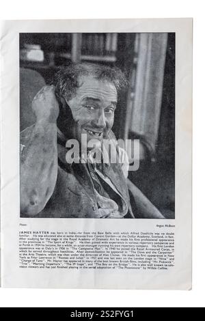 information about performers in My Fair Lady programme printed 9/3/62 ...