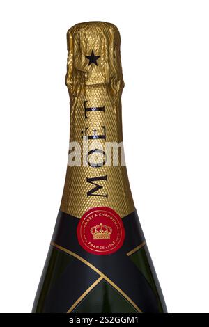 Moet & Chandon Champagne imperial set on white background Stock Photo ...