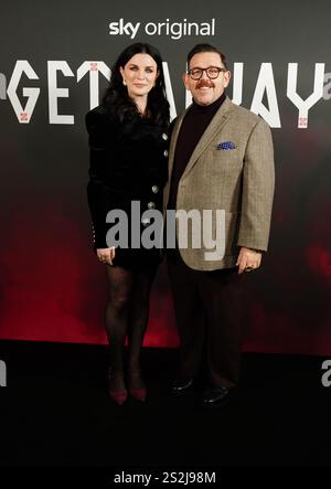 Aisling Bea and Nick Frost attending the UK premiere of Get Away, at ...