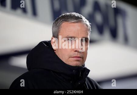 Michael Duff manager of Huddersfield Town reacts during the Sky Bet ...