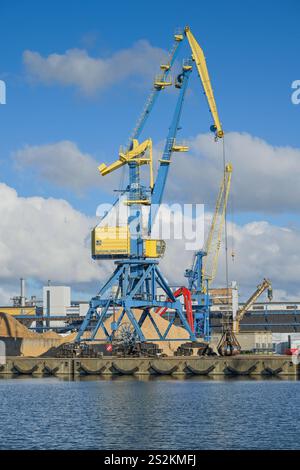 Loading crane, quay, seaport, Wismar, Mecklenburg-Western Pomerania ...