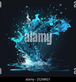 ui water splash vfx game ai generated. animation natural, sprite motion ...