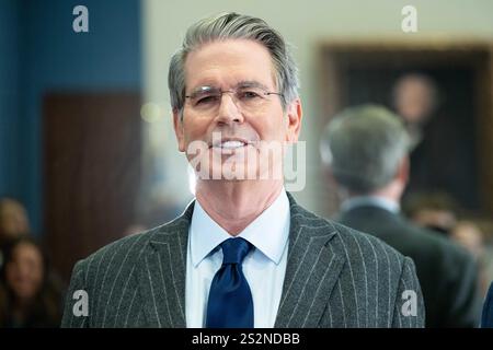 Scott Bessent, United States Secretary of the Treasury, speaks at an ...
