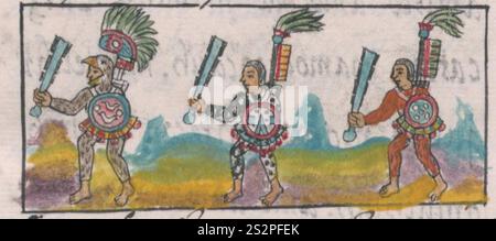 Aztec Warriors (Florentine Codex Stock Photo - Alamy