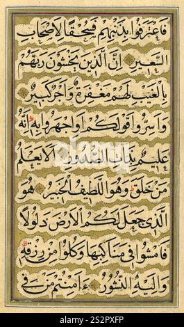 A folio of the Qur'an in Naskh script Stock Photo - Alamy