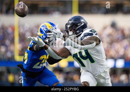 Los Angeles Rams' Emmanuel Forbes Jr. plays during an NFL football game ...