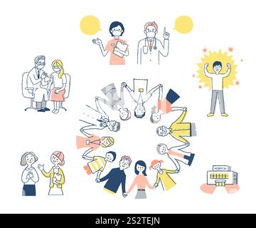 Medical professionals and various medical scenes Set Stock Photo - Alamy