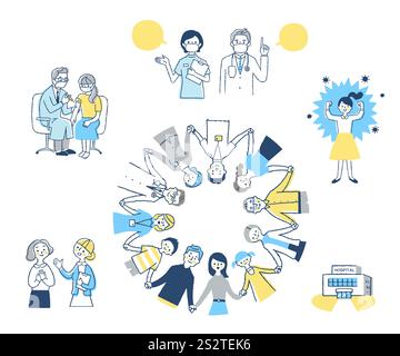 Medical professionals and various medical scenes Set Stock Photo - Alamy