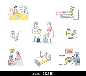 Medical Various scenes Set Stock Photo - Alamy