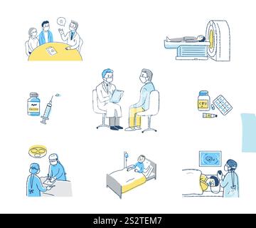 Medical Various scenes Set Stock Photo - Alamy