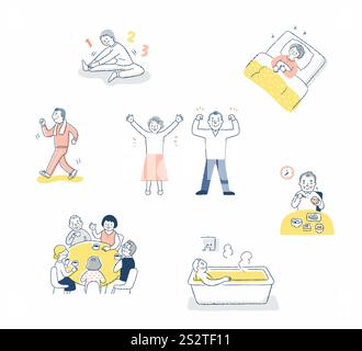Vibrant seniors Lifestyle set Stock Photo - Alamy