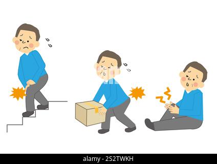 Set of ill-fitting men Stock Photo - Alamy