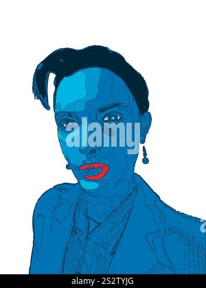 Office lady upper body Stock Photo - Alamy