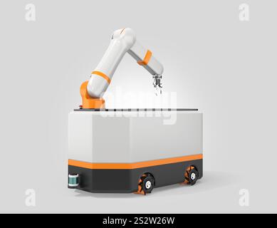 Image of an AGV unmanned transport vehicle in Grayback Stock Photo - Alamy
