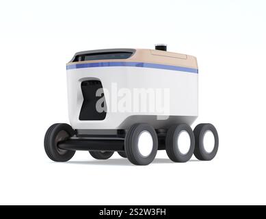Image of delivery robot on white background. Last one mile concept ...