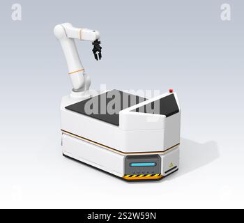 Image of AGV with robotic arm and forklift-type AGV Stock Photo - Alamy