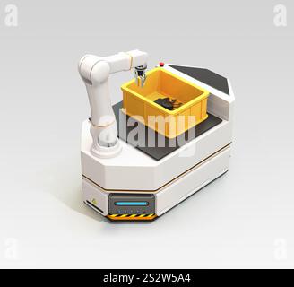 Image of AGV with robotic arm and forklift-type AGV Stock Photo - Alamy