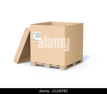 Image of reinforced cardboard with lid Stock Photo - Alamy
