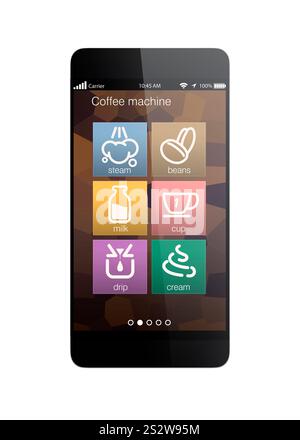 Espresso coffee machine with touch screen Stock Photo - Alamy