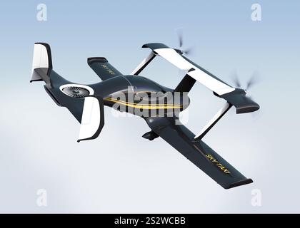 Drone taxi. Automated aerial transport concept Stock Photo - Alamy