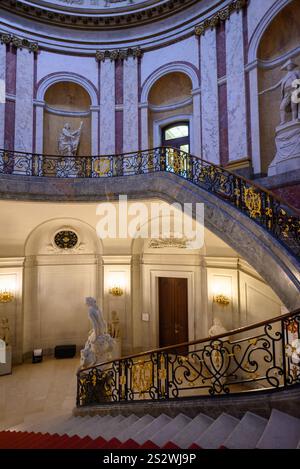 Interior of Bode Museum, mixed art collection of sculptures, paintings ...